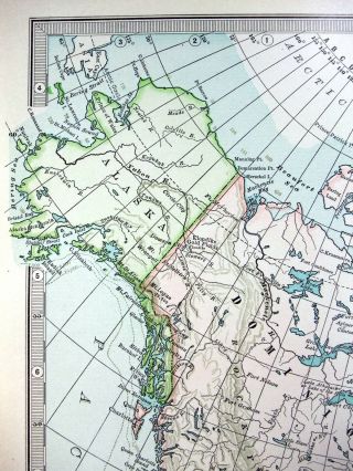 1902 Map Of North America By The Century Company. Antique | #29964554