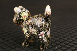 Chinese Old Cloisonne Handmade Cat Lovely Statue Figure Collectable ...