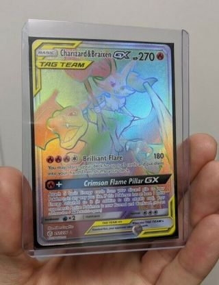 Pokemon Custom Charizard And Braixen GX Hyper Rare Rainbow Proxy Card ...
