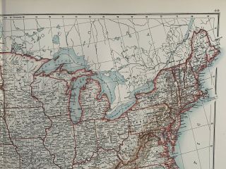 1889 SCRIBNER ' S MAP OF THE UNITED STATES SHOWING TOPOGRAPHICAL ...