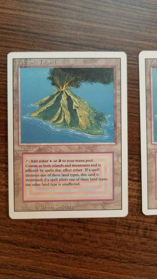 2 Cards MTG Volcanic Island Dual Land, Revised Edition | #31109341