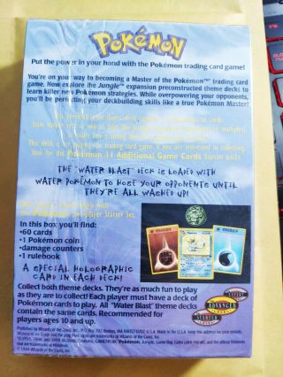 Pokemon Water Blast Theme Deck Box Factory RARE | #31176494