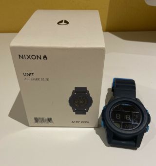 Nixon The Unit Digital Alarm Chronograph Thermometer Mens Watch In ...