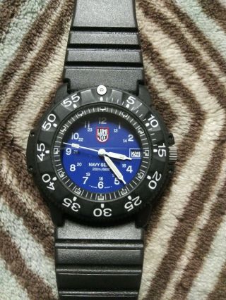 Luminox Navy Seal Blue Face 200m MB Microtec Military Swiss Made Men ...