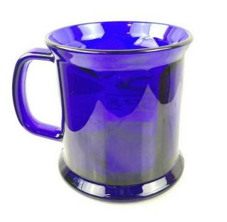 USPS United States Postal Service Mug Coffee Tea Cup Cobalt Blue Glass ...