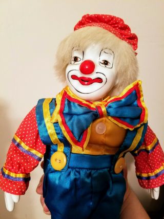 Vintage Animated Porcelain Clown In Wind Up Music Box | #45706096