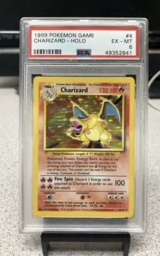 PSA 6 EX - - Charizard 4/102 (Base Set) Holo Rare Pokemon Card | #42655741