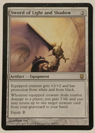 Magic The Gathering MTG Sword Of Light And Shadow (Darksteel) Slightly ...