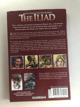 The Iliad Homer Greek Mythology Hard Cover Graphic Novel Rare Odyssey ...