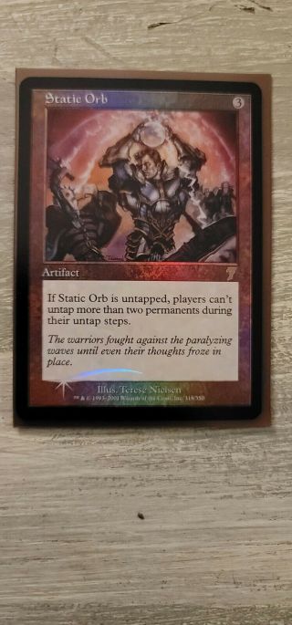 MTG Magic The Gathering 7th Edition Static Orb Foil LP Terese Nielsen ...