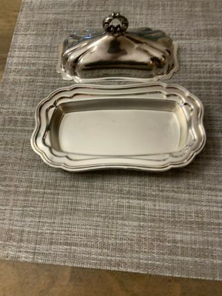 VINTAGE Oneida Ltd SILVER PLATED Covered BUTTER DISH. | #42926726