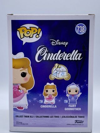 Cinderella 738 Funko Pop Disney Movies Animation Vinyl Figure Boxed ...