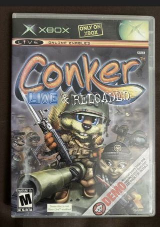 CONKER: LIVE & RELOADED DEMO DISC Microsoft Xbox Rare 2004 COMPLETE ...