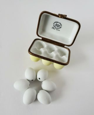 Limoges France Trinket Box Egg Carton Rare Limited Edition PV Peint ...