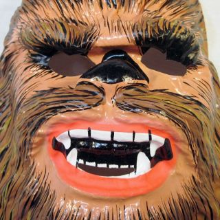 Vintage Ben Cooper CHEWBACCA Plastic Mask Halloween With Intact String ...