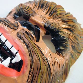 Vintage Ben Cooper CHEWBACCA Plastic Mask Halloween With Intact String ...