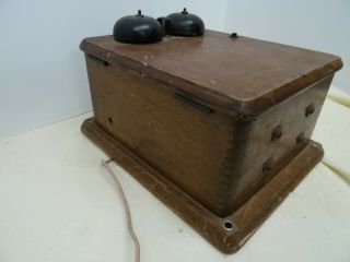 Vintage Stromberg - Carlson Wood Ringer Phone Wall Desk Box | #44069992