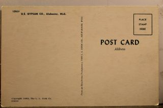 Michigan MI Alabaster US Gypsum Co Postcard Old Vintage Card View ...
