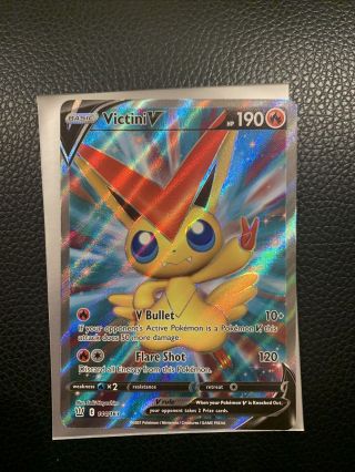 POKEMON BATTLE STYLES VICTINI VMAX FULL ART ULTRA RARE 022/163 NM ...