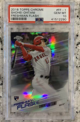 2018 Topps Chrome Shohei Ohtani Freshman Flash RC FF - 1 PSA 10 Gem ...
