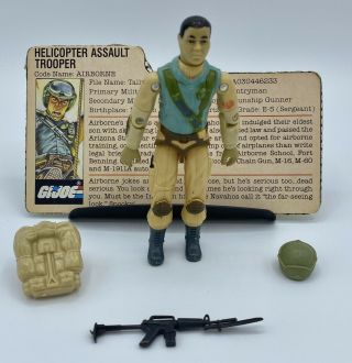 G. I. Joe - Airborne V1 - 1983 - 100 Complete With File Card | #32308825
