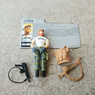 Vintage GI Joe Figure 1987 Outback Complete With File Card | #40245709