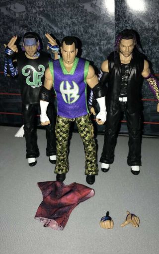 WWE Mattel Elite Jeff Matt Hardy Boyz AEW NXT Wrestling Action Figure ...