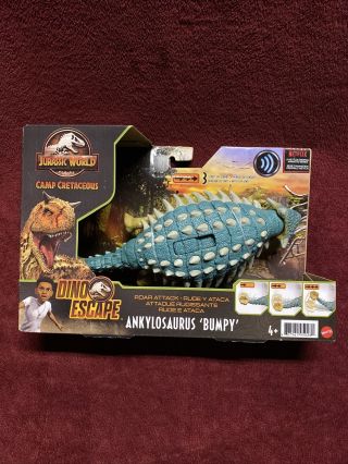 JURASSIC WORLD Dino Escape ANKYLOSAURUS BUMPY Camp Cretaceous Roar ...