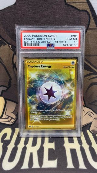 Pokemon Darkness Ablaze Capture Energy Gold Secret Rare Card | #32414405