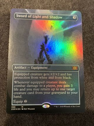 MTG Sword Of Light And Shadow Full Art Foil Box Topper VIP Double ...